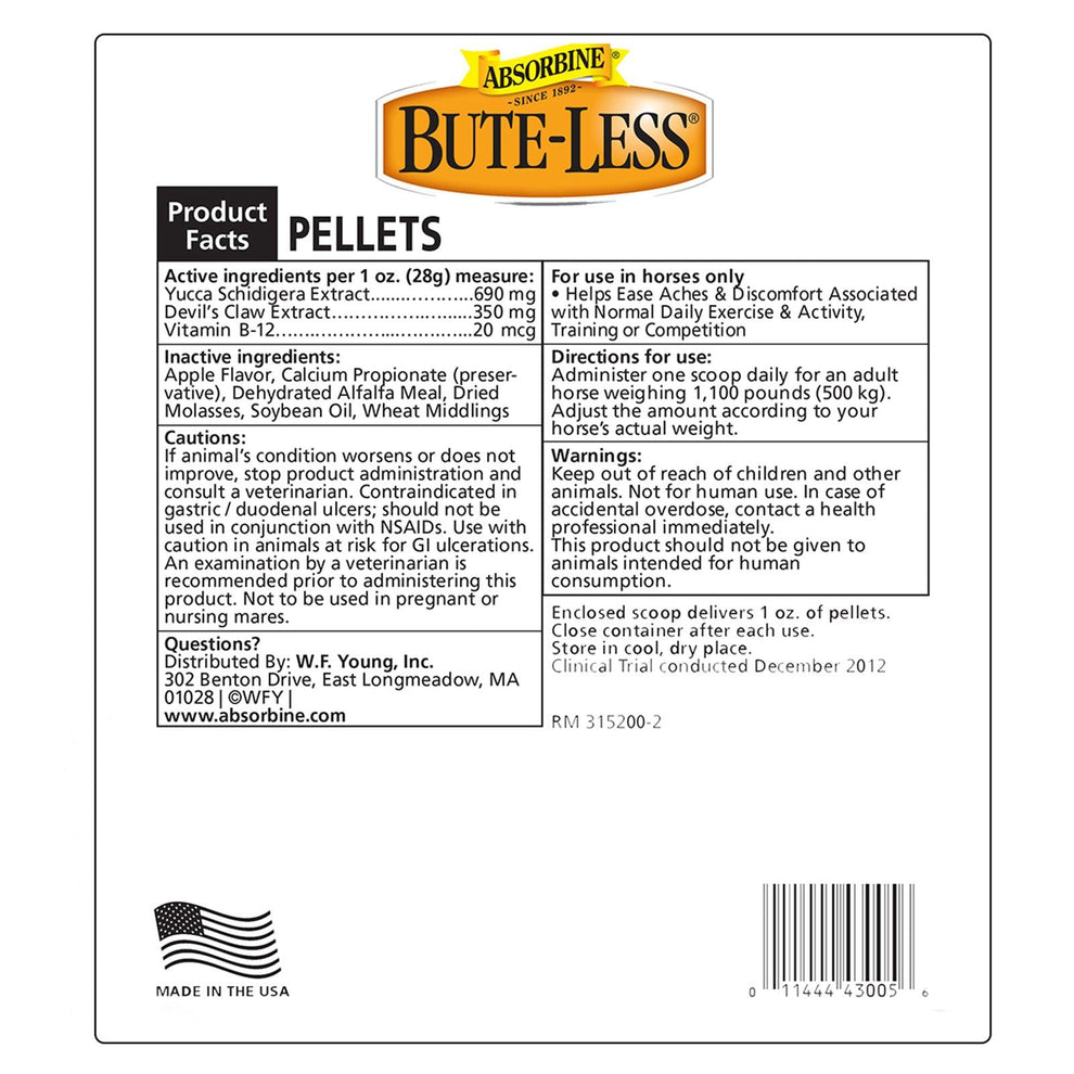 Bute-Less® Comfort & Recovery Supplement Pellets – Absorbine